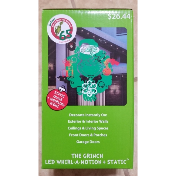 Disney | Holiday | Gemmy Dr Seuss The Grinch Whirlamotion Led Light ...